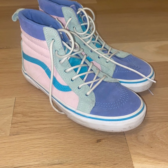 Vans | Shoes | Multicolor Pastel High Top Vans | Poshmark